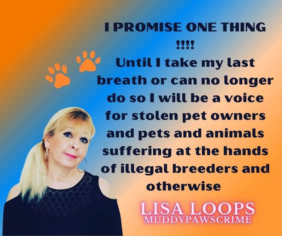 Lisa Loops Fights Pet Theft with Muddy Paws Crime Charity